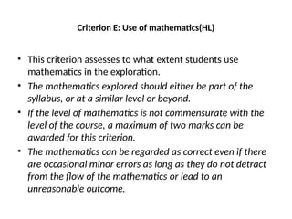 IB Math SL/HL IA - To help you with IBDP Math IA coursework. | PPTX