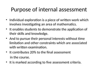 IB Math SL/HL IA - To help you with IBDP Math IA coursework. | PPTX