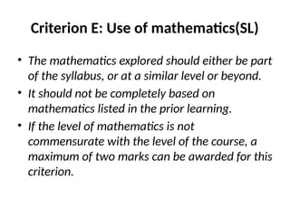IB Math SL/HL IA - To help you with IBDP Math IA coursework. | PPTX
