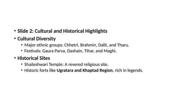 Introduction to Doti District Nepal Nepal | PPTX