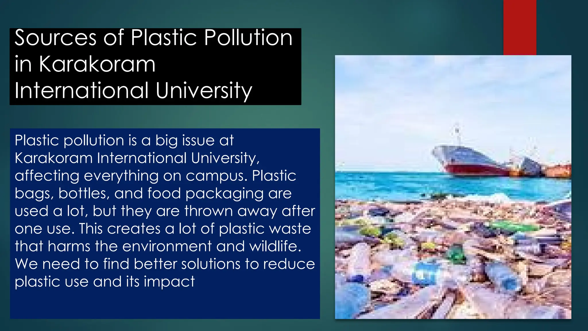 Plastic population in Karakoram International university Gilgit | PPTX