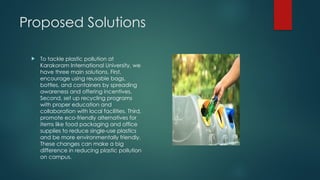 Plastic population in Karakoram International university Gilgit | PPT