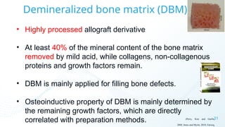 bone grafts and biomaterial substitutes for bone defect repair | PPTX