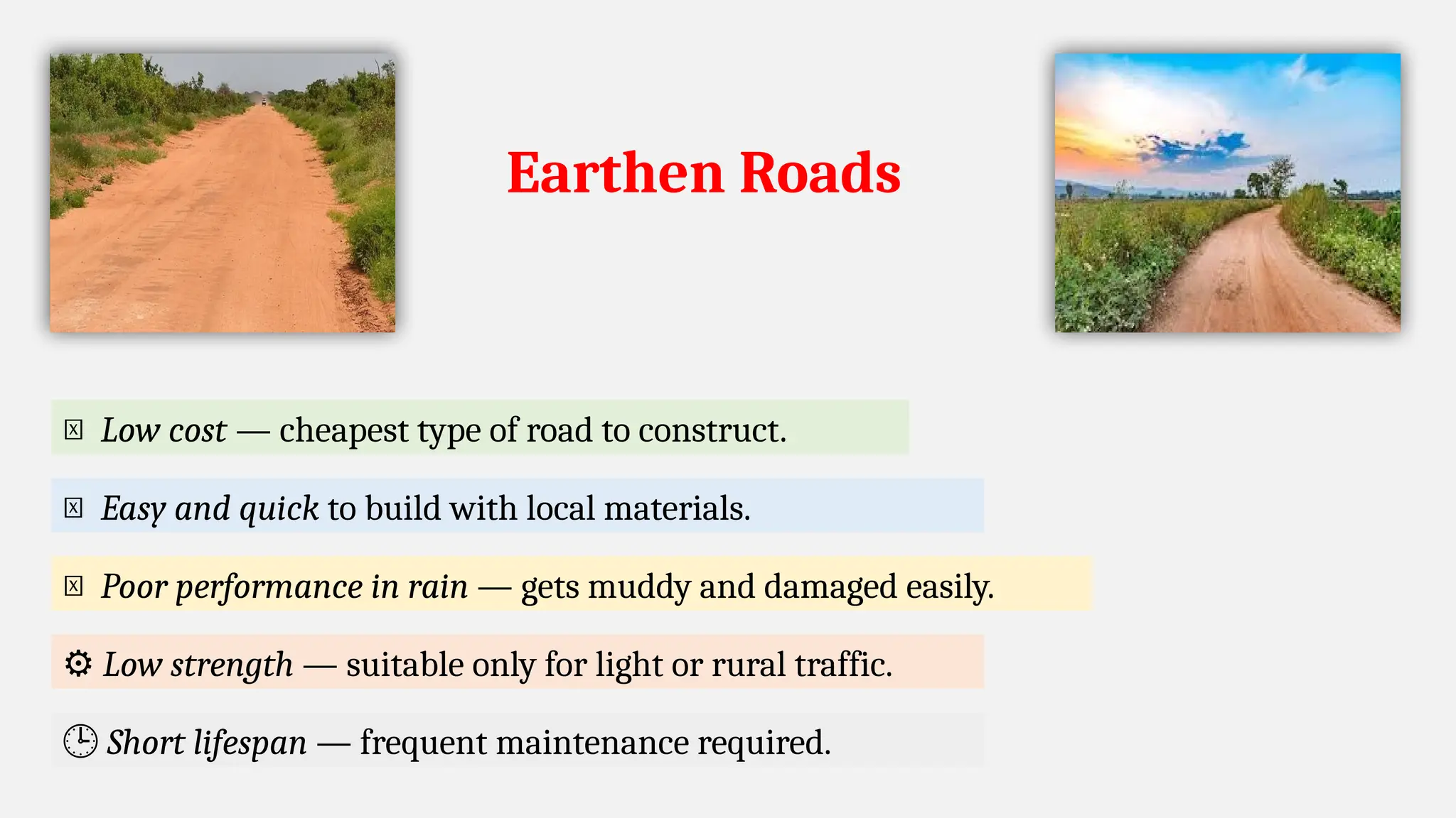 Types of Roads, construction and usage.pptx