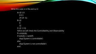 observer based state feedback controller design in Matlab (Simulink ...