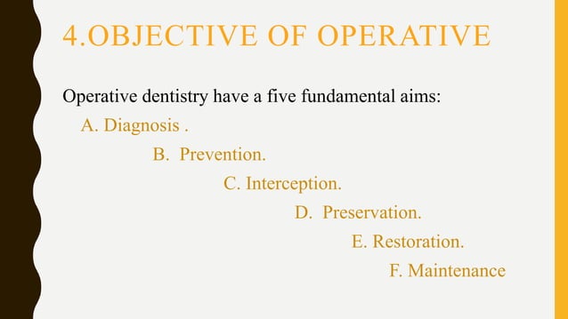 Introduction to Operative Dentistry | PPTX | Dental Health | Diseases ...