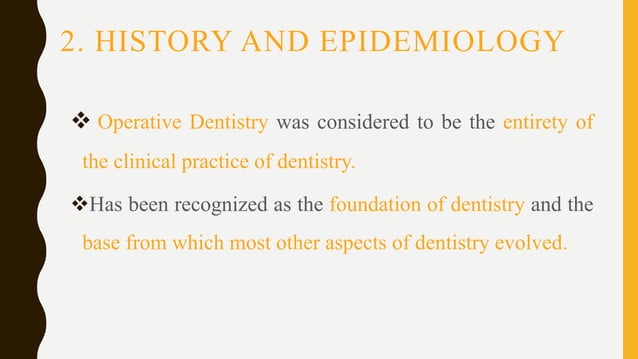 Introduction to Operative Dentistry | PPTX | Dental Health | Diseases ...
