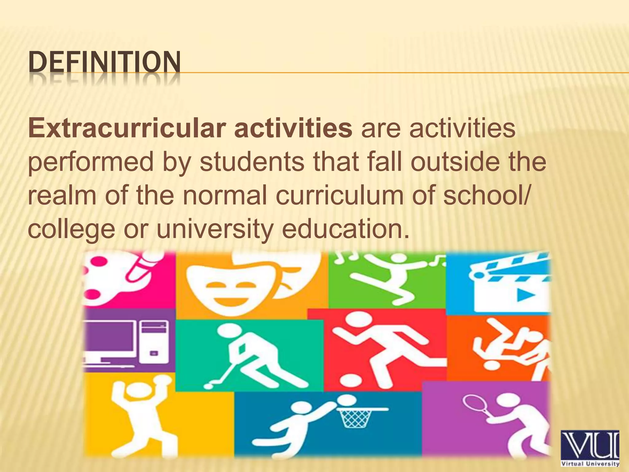 Students' Engagement in Extra Curricular activities Reasons and ...