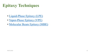 Epitaxy techniques | PPTX