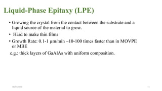 Epitaxy techniques | PPTX
