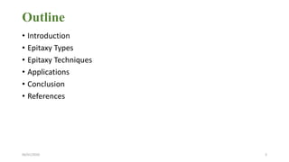 Epitaxy techniques | PPTX