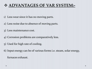 vapour absorption refrigeration system | PPTX