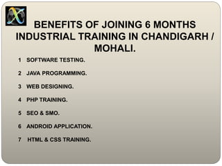 Industrial Training in Chandigarh Mohali | PPT