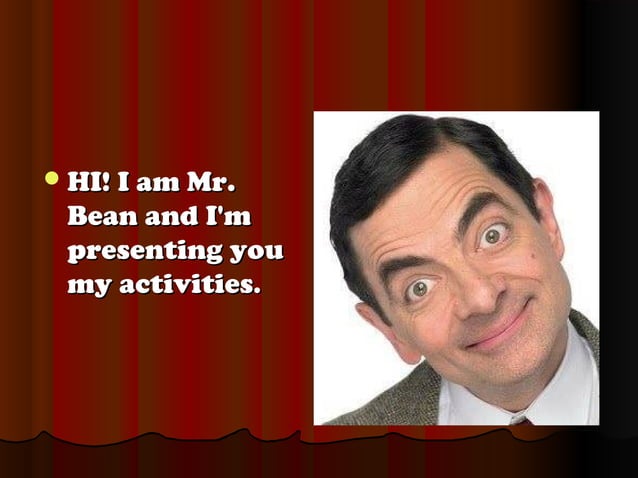 Mr. Bean activities. | PPT
