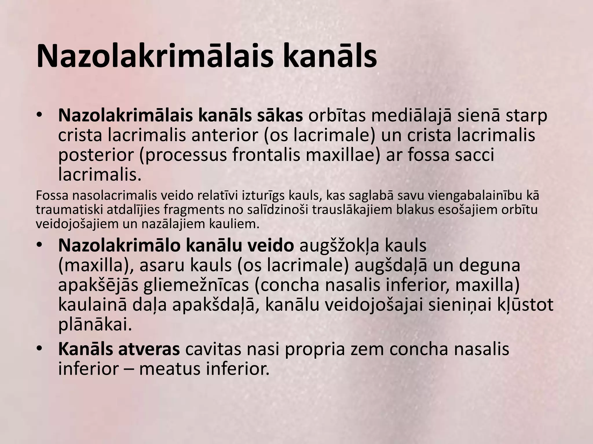 Ductus nasolacrimalis traumas | PPTX
