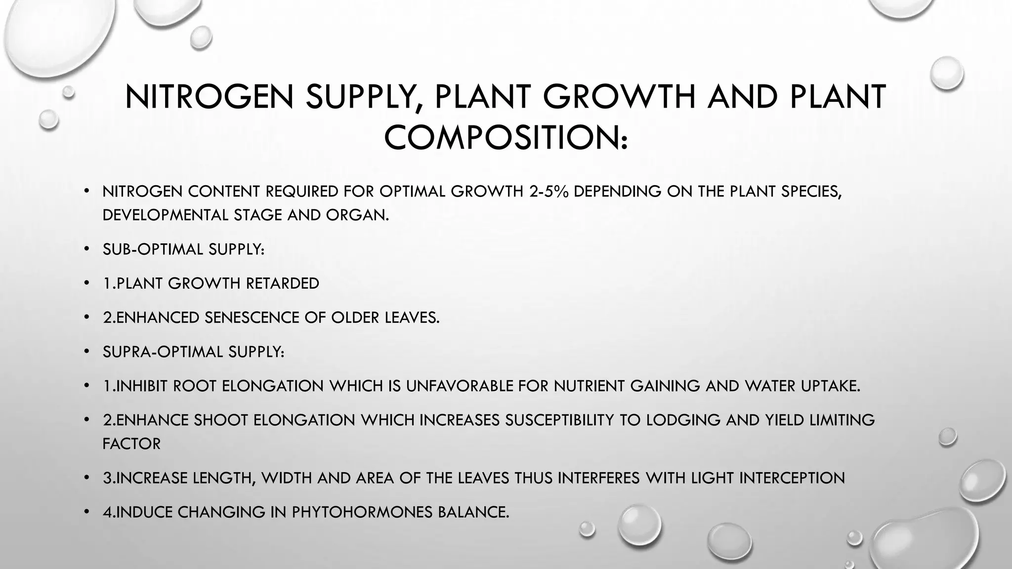 Nitrogen nutrition for plants | PPTX | Chemistry | Science
