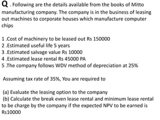 Leasing valuation | PPTX