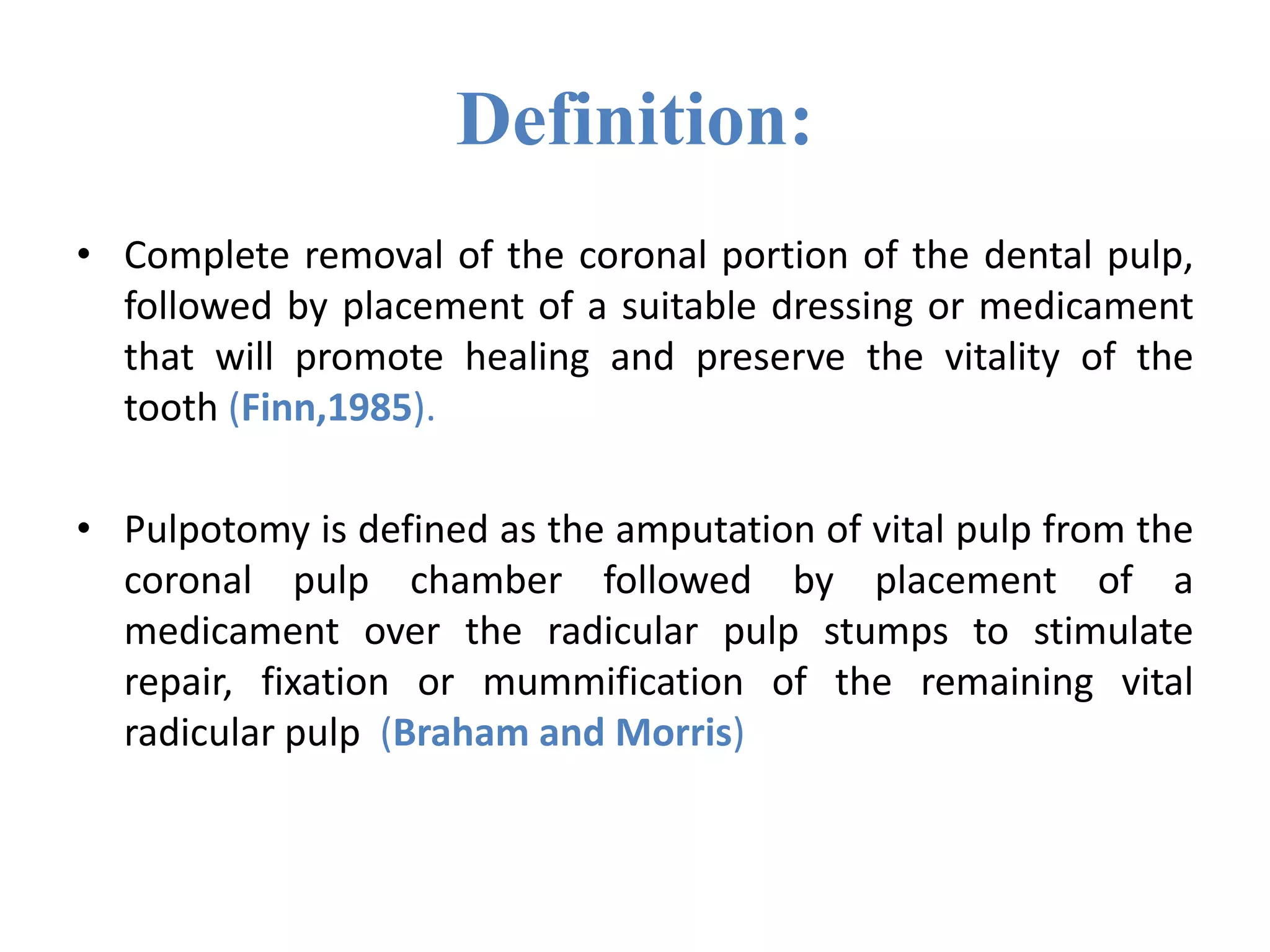 Pulpotomy | PPTX