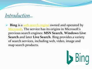 Bing Search Engine | PPTX