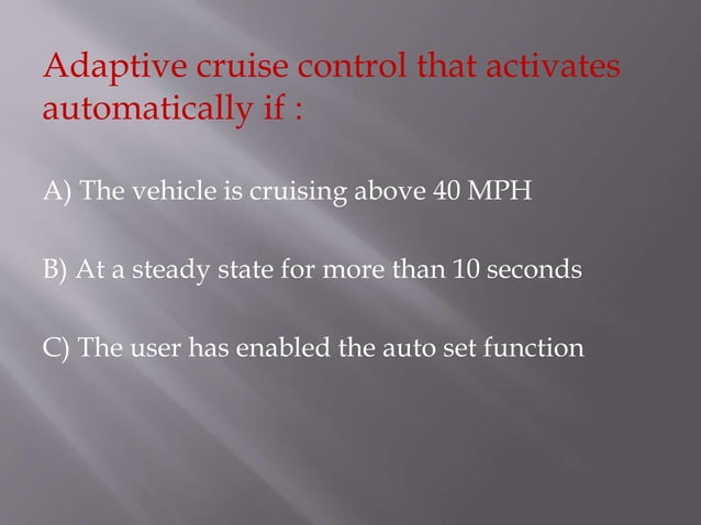 Adaptive cruise control | PPT