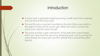 Scissor Jack- FEM Structural and Fatigue Analysis | PPTX