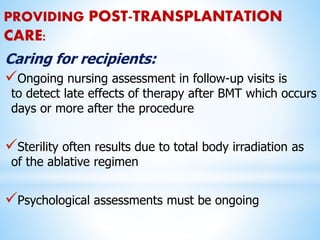 POST OPERATIVE CARE OF BMT | PPTX