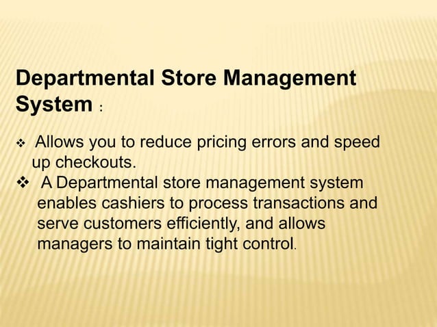 CITY MART MANAGEMENT SYSTEM | PPTX