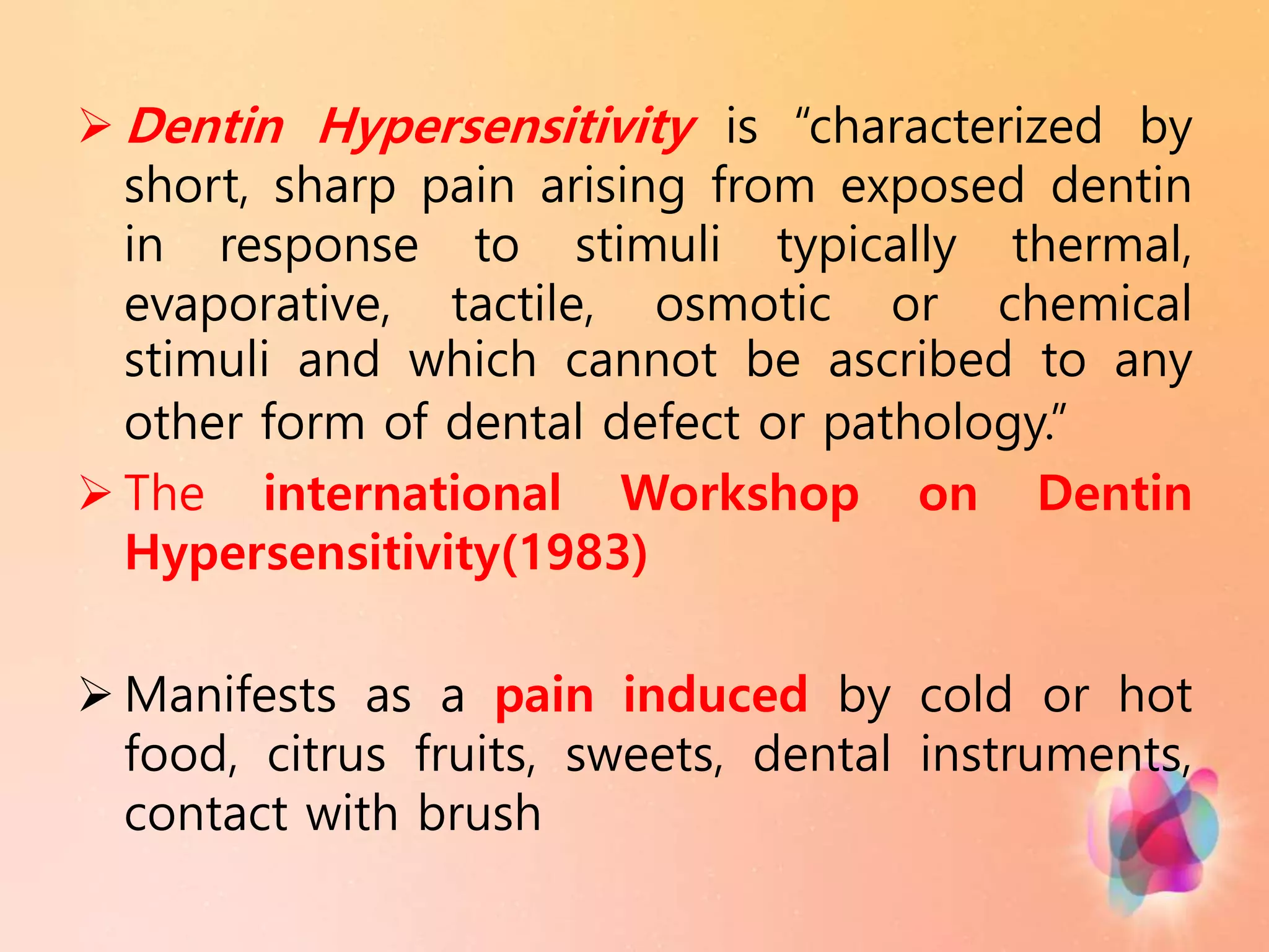hypersensitivity of teeth and its management | PPTX