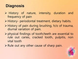 hypersensitivity of teeth and its management | PPTX