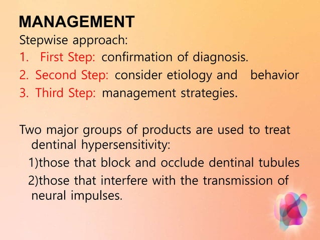 hypersensitivity of teeth and its management | PPTX | Dental Health ...