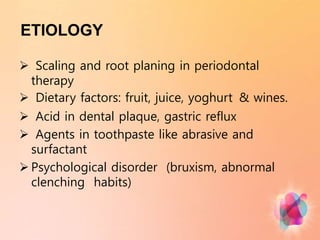 hypersensitivity of teeth and its management | PPTX