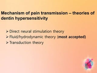 hypersensitivity of teeth and its management | PPTX