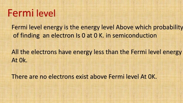 Fermi energy | PPTX