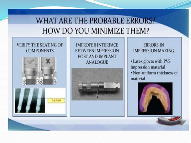 dental implant impression technique | PPTX | Dental Health | Diseases ...