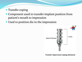 dental implant impression technique | PPTX