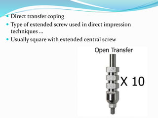dental implant impression technique | PPTX