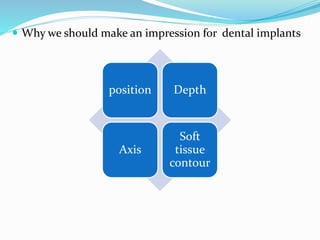 dental implant impression technique | PPTX