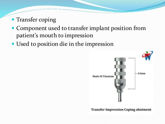 dental implant impression technique