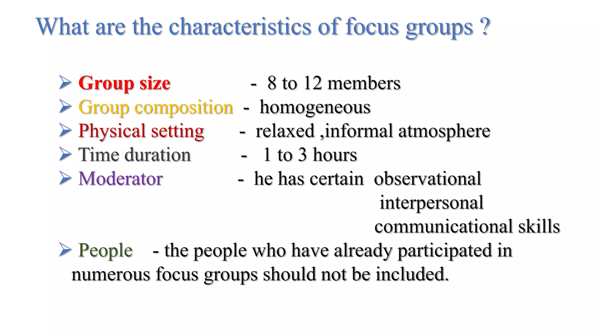 focus group interview | PPT
