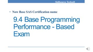 latest pattern guideline for BASE SAS certification | PPTX