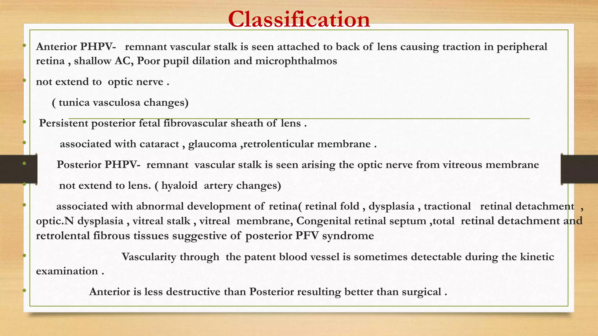 PERSISTENT HYPERPLASTIC PRIMARY VITREOUS | PPTX
