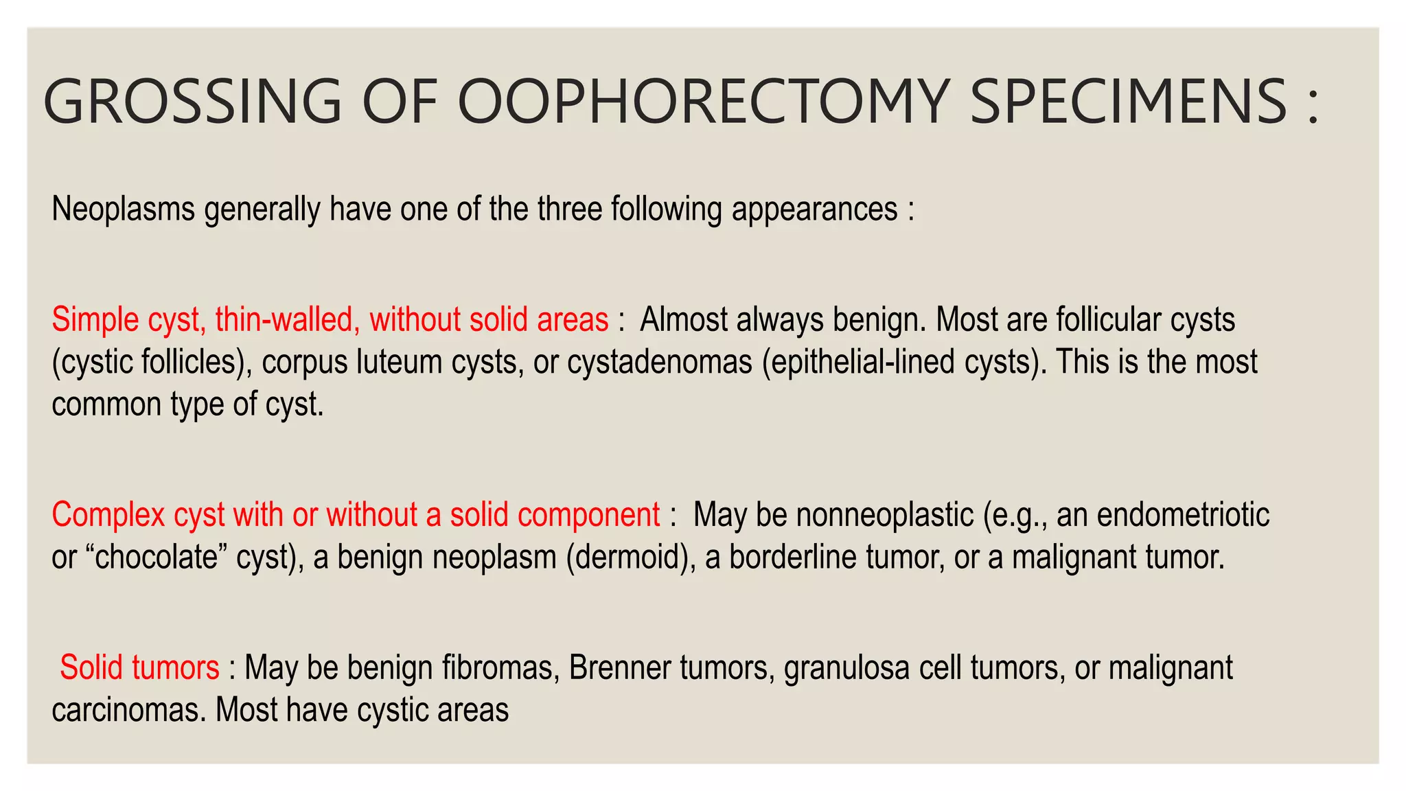 Grossing of hysterectomy specimens | PPTX