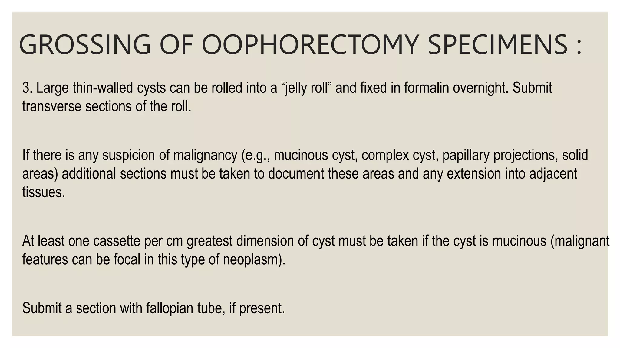 Grossing of hysterectomy specimens | PPTX