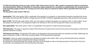 TDS UNDERSTANDING IN DETAILS WITH SECTION | PPT