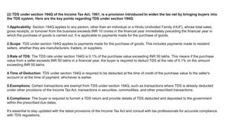 TDS UNDERSTANDING IN DETAILS WITH SECTION | PPT