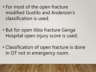 Open fractures | PPTX