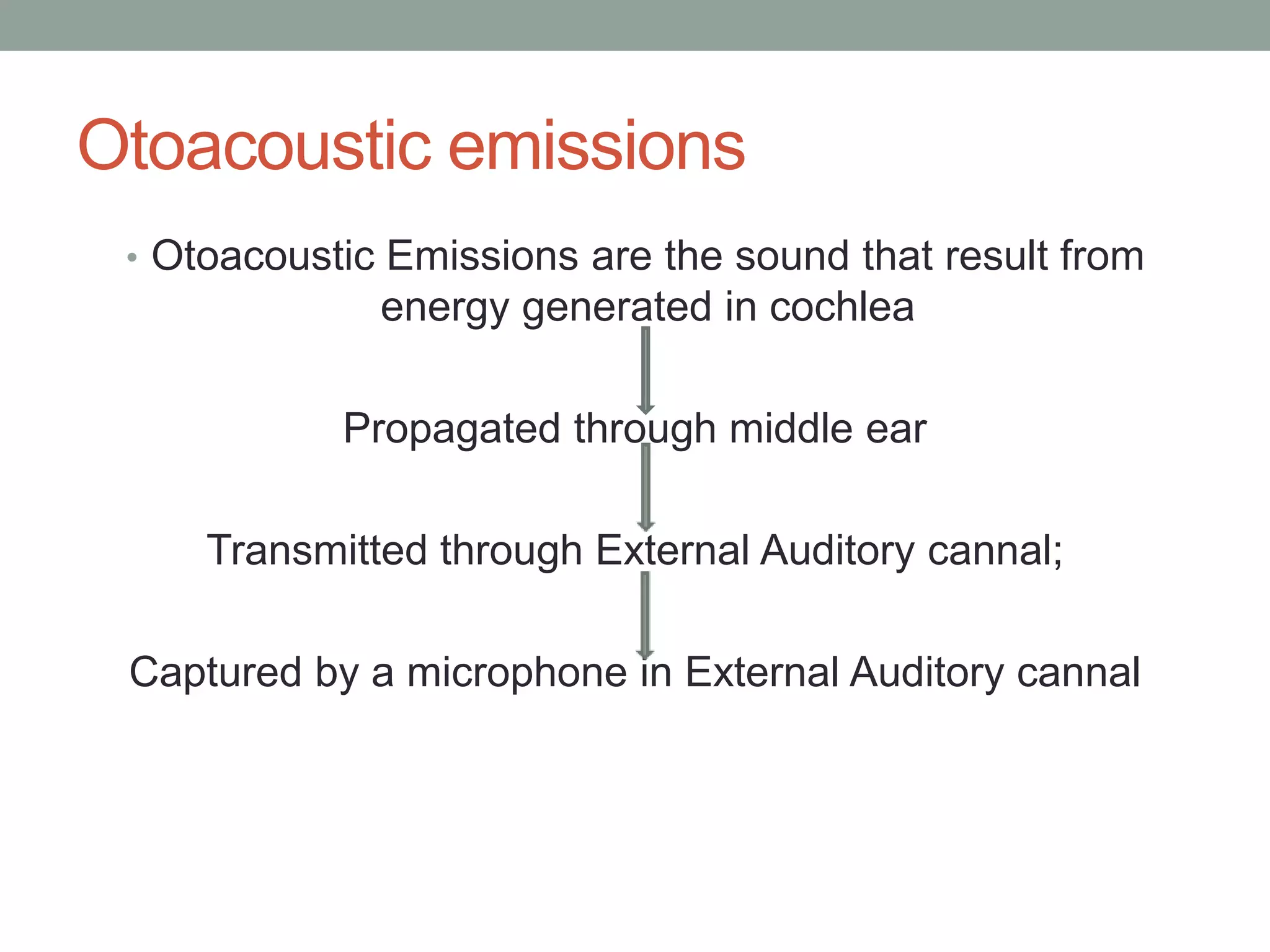 OAE and BERA ( otoacoustic emissions and brainstem evoked response ...