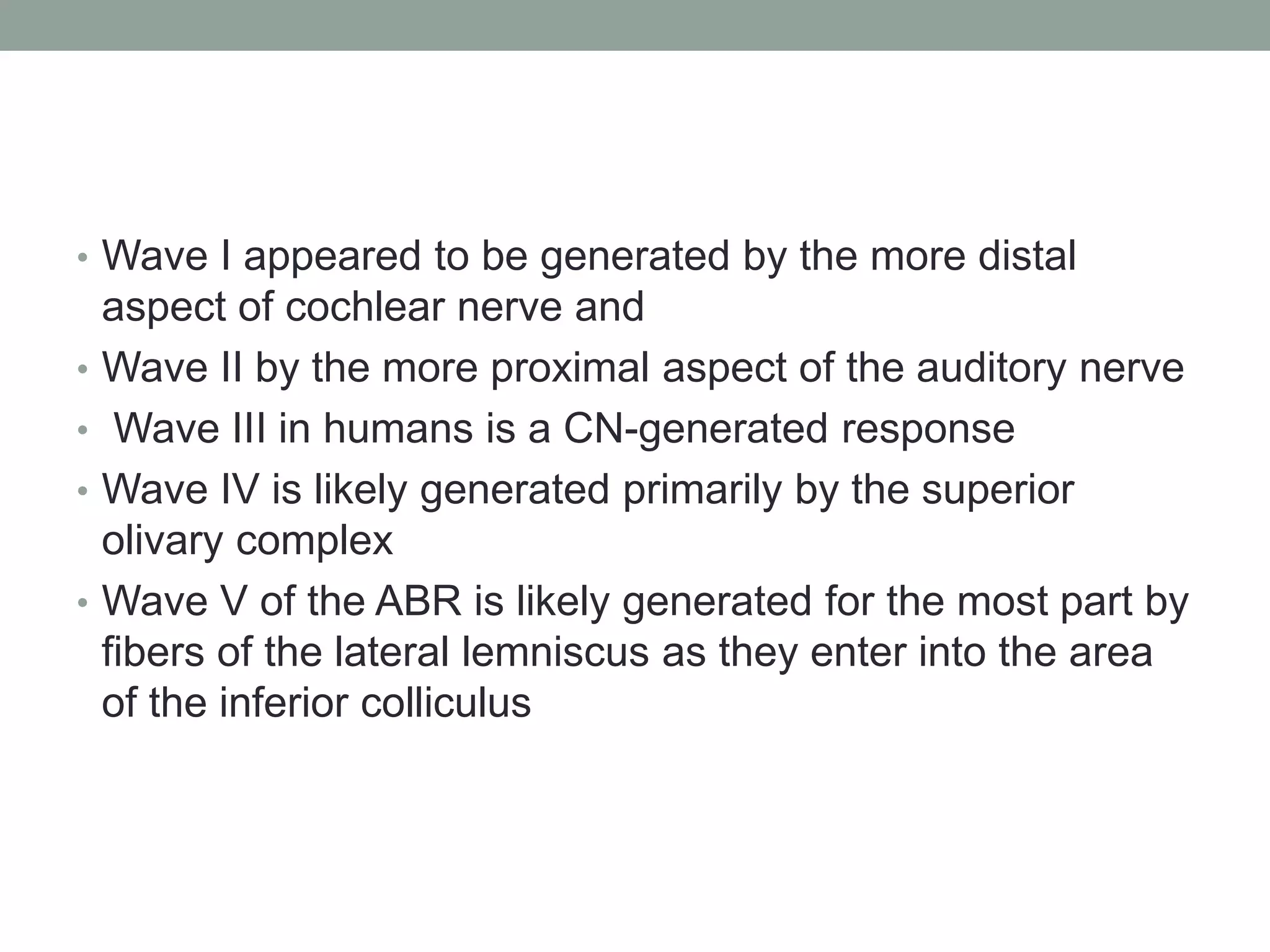 OAE and BERA ( otoacoustic emissions and brainstem evoked response ...