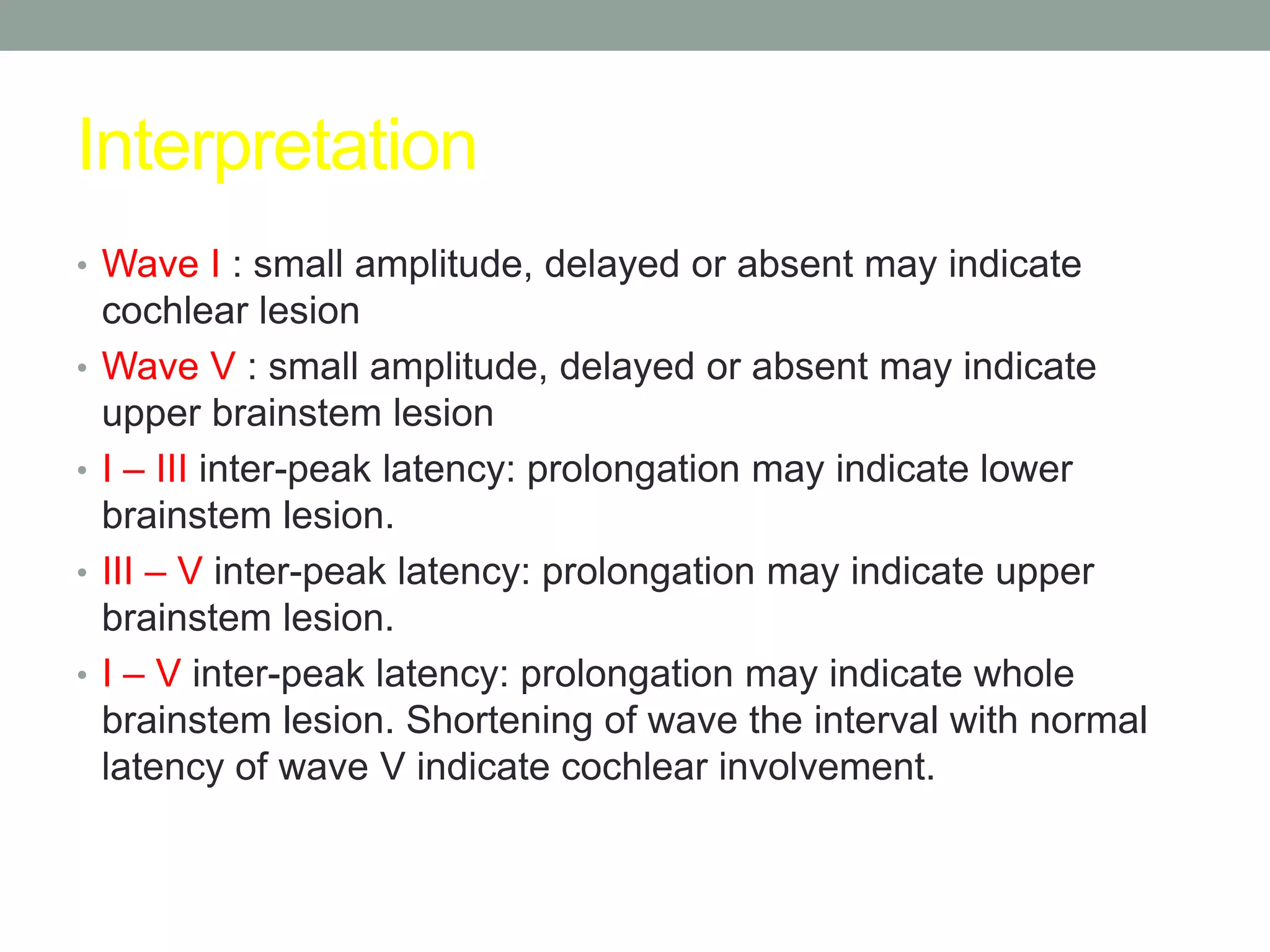 OAE and BERA ( otoacoustic emissions and brainstem evoked response ...