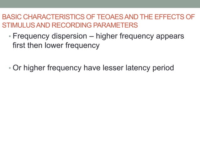 OAE and BERA ( otoacoustic emissions and brainstem evoked response ...